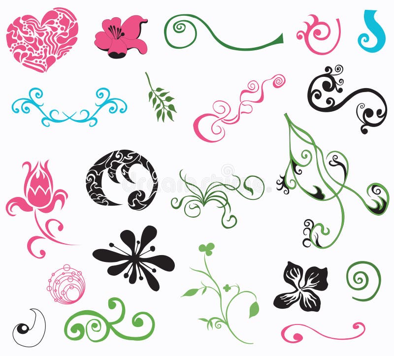 Lots of scroll shapes stock vector. Illustration of curves - 2684838