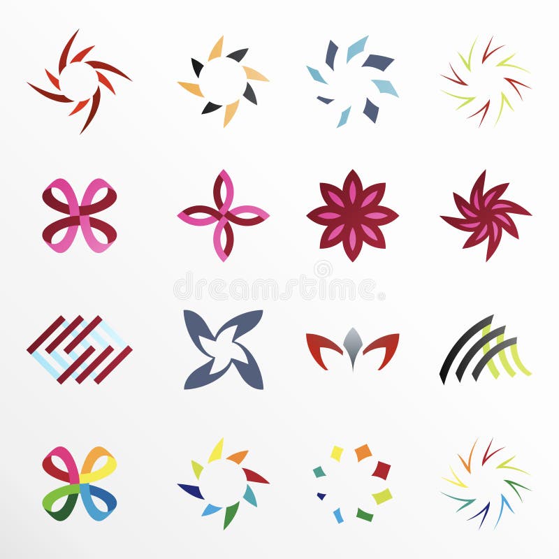 Design Elements Set. Abstract Graphic Icons. Stock Vector ...