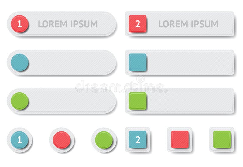 Design Elements. Banners and Buttons Stock Vector - Illustration of ...