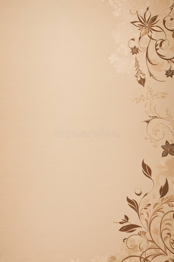 Design Elements on a Basic Beige Paper Texture Background. Stock ...