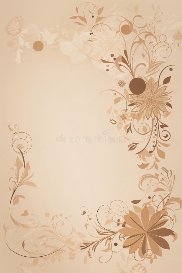 Design Elements on a Basic Beige Paper Texture Background. Stock ...