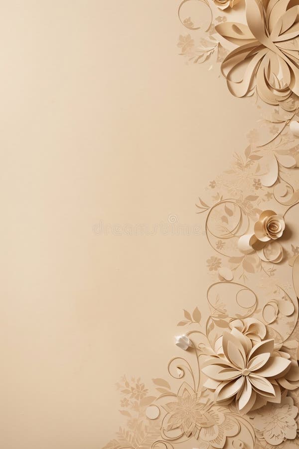 Design Elements on a Basic Beige Paper Texture Background. Stock ...