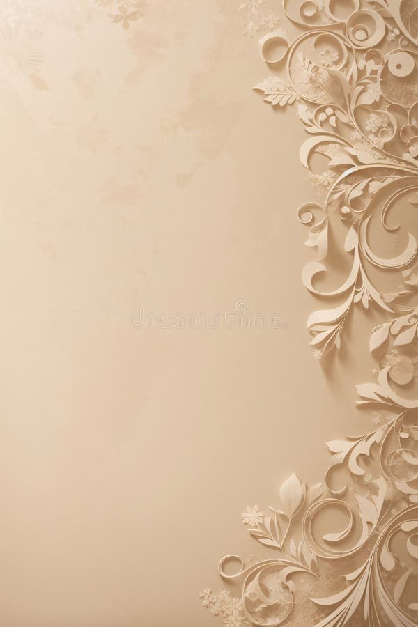 Design Elements on a Basic Beige Paper Texture Background. Stock ...