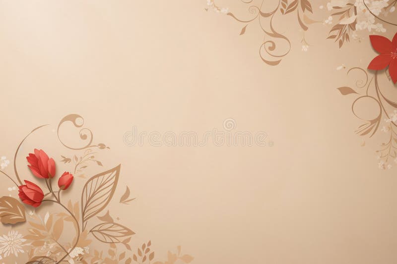 Design Elements on a Basic Beige Paper Texture Background. Stock ...