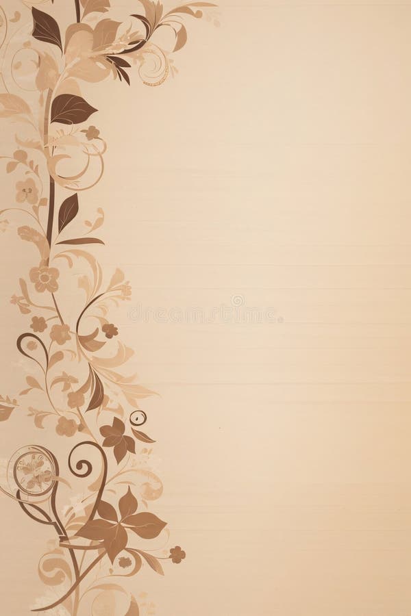 Design Elements on a Basic Beige Paper Texture Background. Stock ...