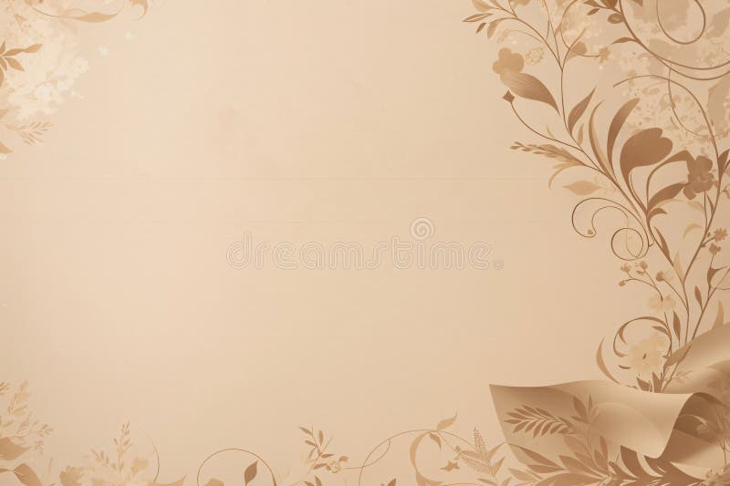 Design Elements on a Basic Beige Paper Texture Background. Stock ...