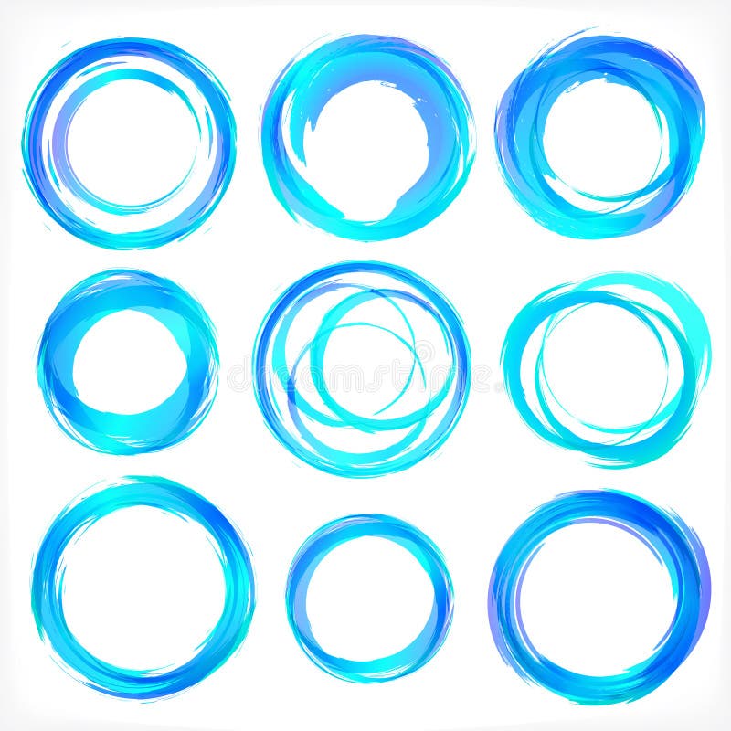 Design Elements in Blue Colors Icons. Set 2 Stock Vector - Illustration ...