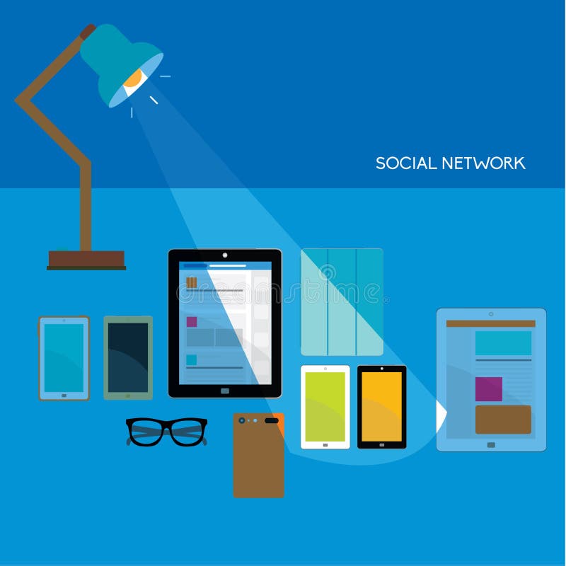 Design Elements For Business Social Networking Stock Illustration