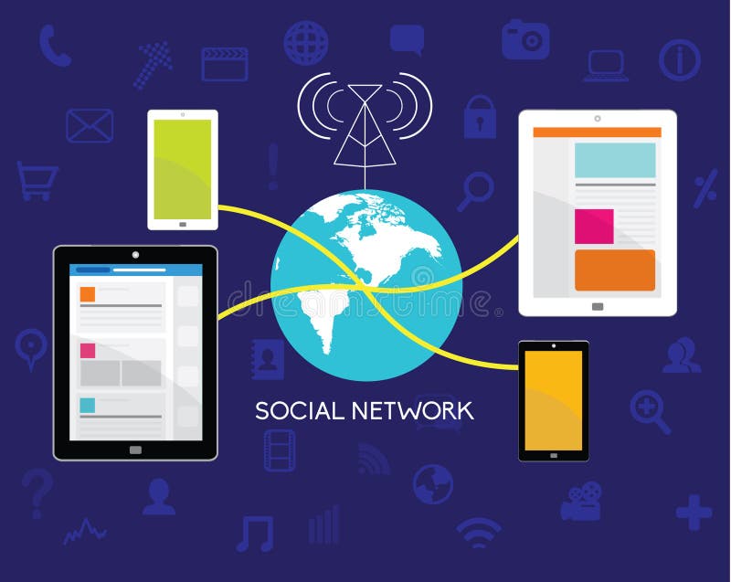 Design Elements for Business Social Networking Stock Illustration ...