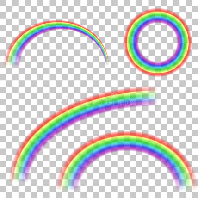 Design Elements - Collection of Transparent Rainbows. Stock Vector ...