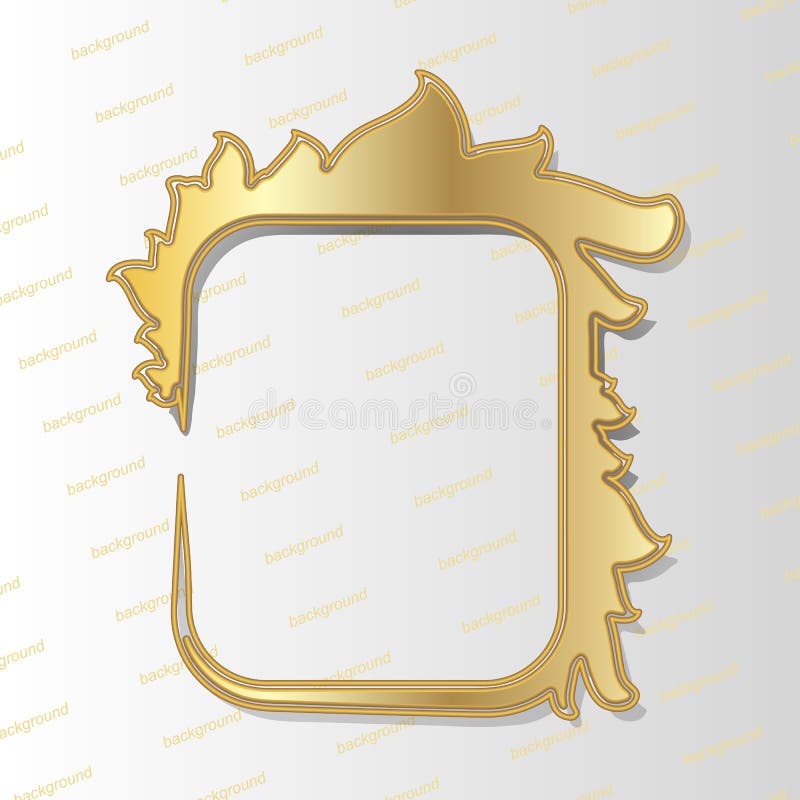 Design Elements - 3D Gold Frame with Shadows. Stock Vector ...