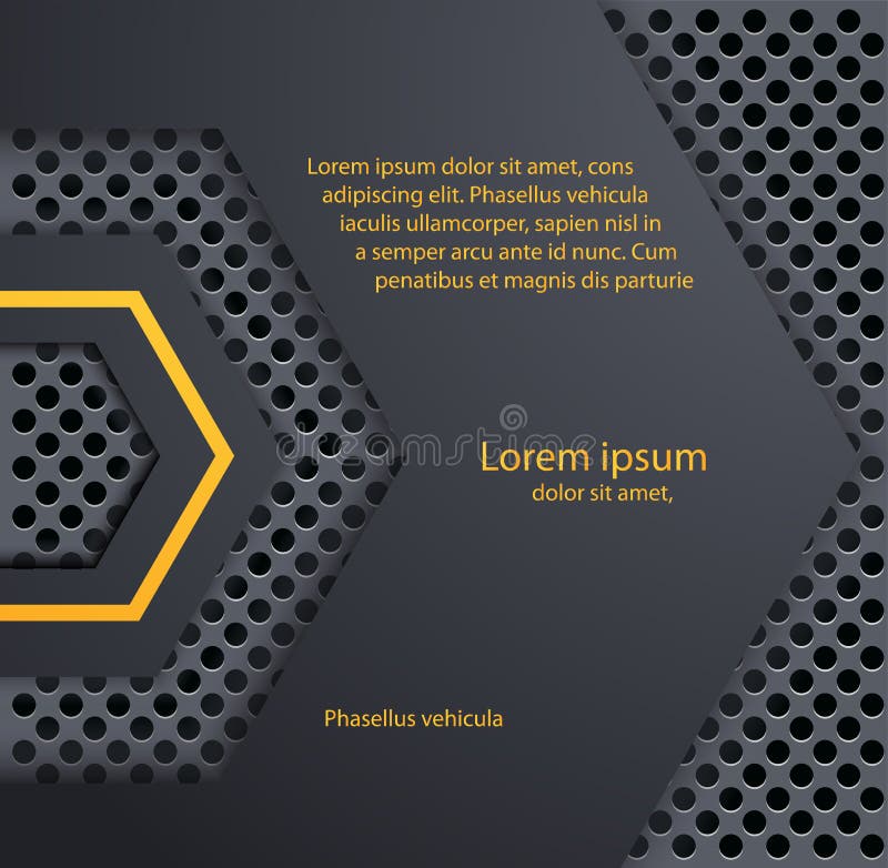 Design Elements of Dark Metal Stock Vector - Illustration of info ...