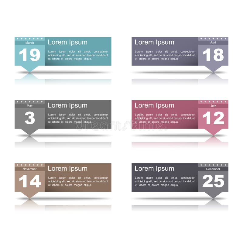 Design Elements with Dates stock vector. Illustration of placard - 34474151