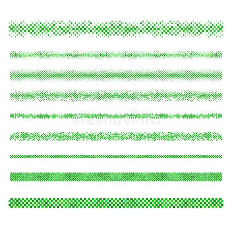 Design Elements - Green Mosaic Page Dividers Stock Vector ...