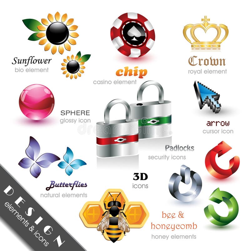 Design Elements and Icons stock vector. Illustration of clover - 11541984