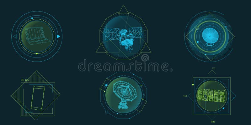 Design Elements for Infographic of Data Communication. Stock Vector ...