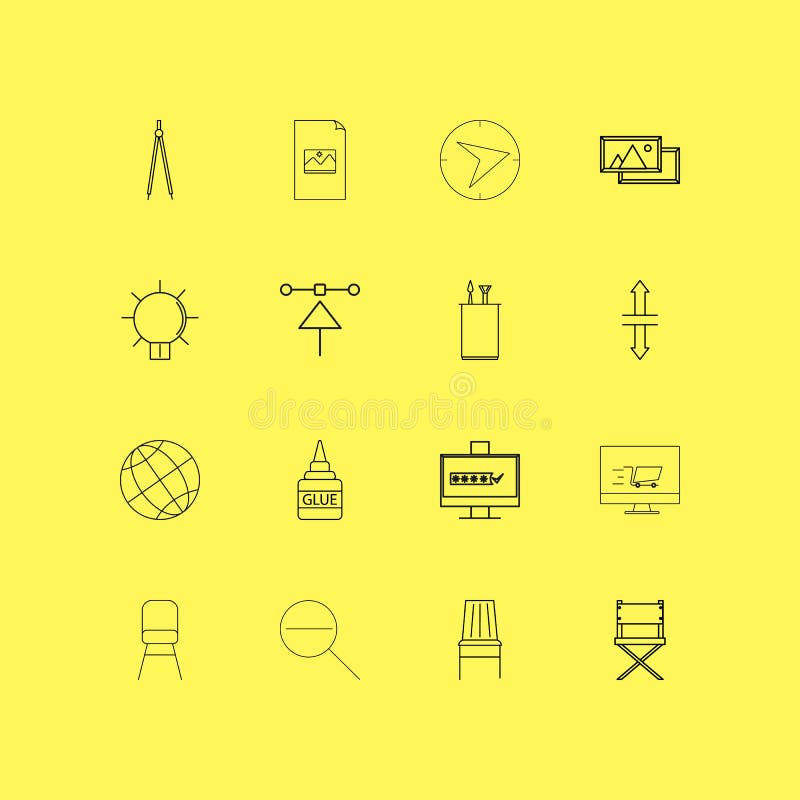 Design Elements Linear Icon Set. Simple Outline Icons Stock Vector ...