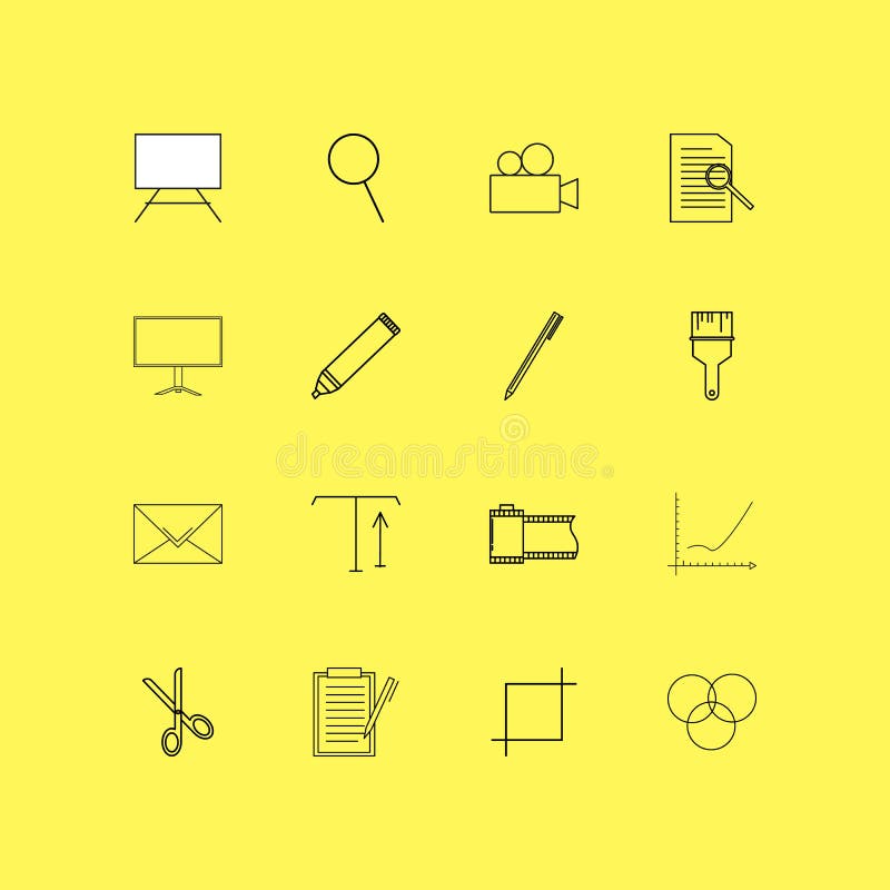Design Elements Linear Icon Set. Simple Outline Icons Stock Vector ...