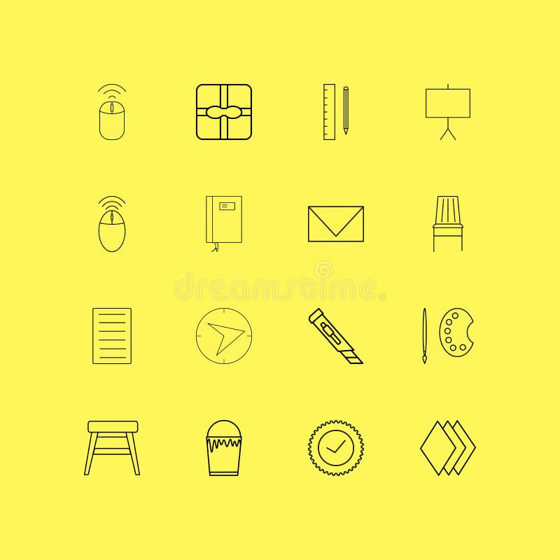 Design Elements Linear Icon Set. Simple Outline Icons Stock Vector ...