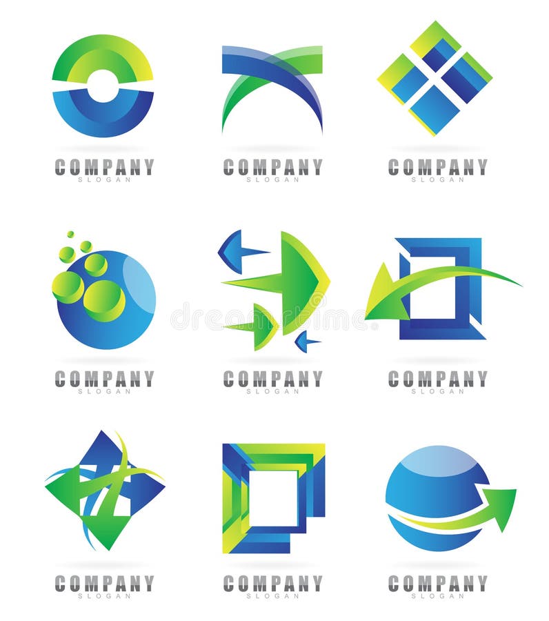 Various logo elements stock vector. Illustration of business - 55782596