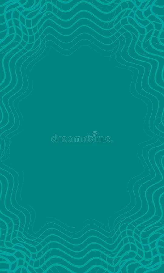 Design Elements. Many Turquoise Lines. Abstract Wavy Stripes on ...
