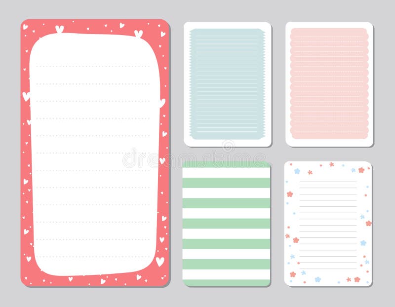 Design Elements for Notebook, Diary, Stickers and Other Template.vector ...