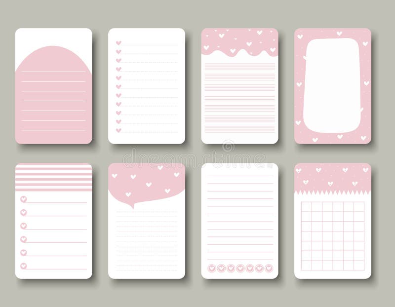 Design Elements for Notebook, Diary, Stickers and Other Template.vector ...