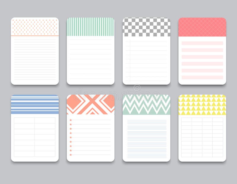 Design Elements for Notebook, Diary, Stickers and Other Template.vector ...