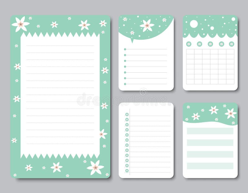 Design Elements for Notebook, Diary, Stickers and Other Template.vector ...