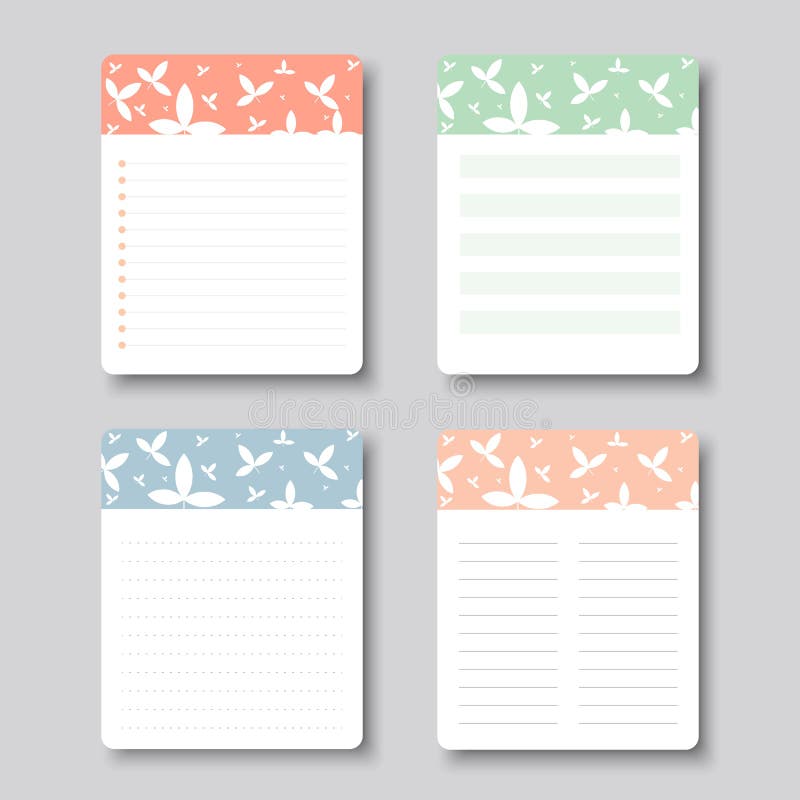 Design Elements for Notebook, Diary, Stickers and Other Template.vector ...