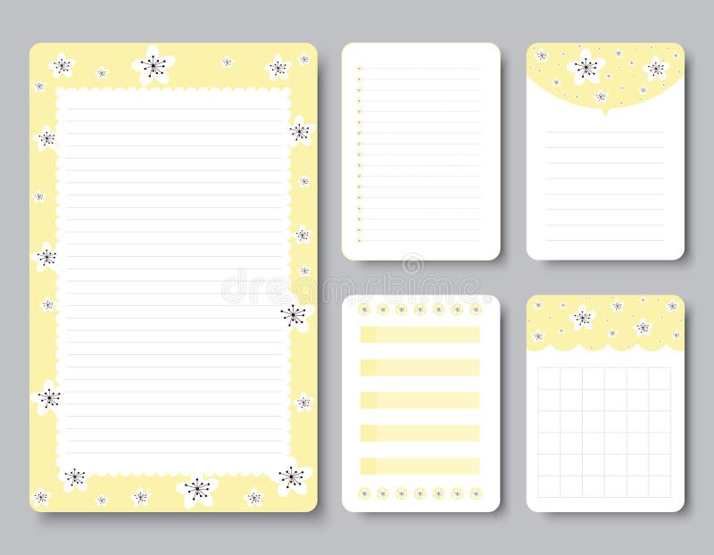 Design Elements for Notebook, Diary, Stickers and Other Template.vector ...