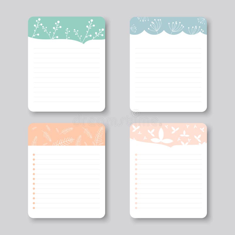 Design Elements for Notebook, Diary, Stickers and Other Template.vector ...