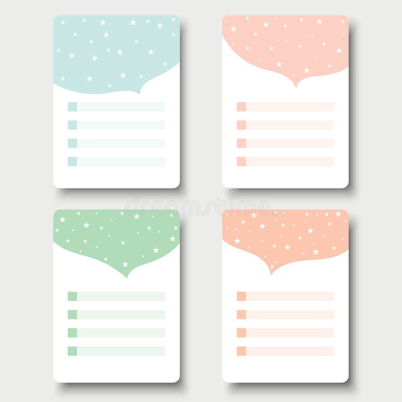 Design Elements for Notebook, Diary, Stickers and Other Template.vector ...