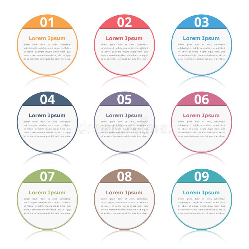 Design Elements with Numbers Stock Vector - Illustration of label ...