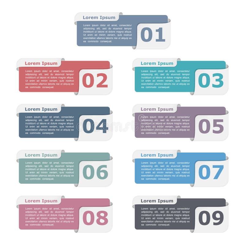 Design Elements with Numbers Stock Vector - Illustration of abstract ...