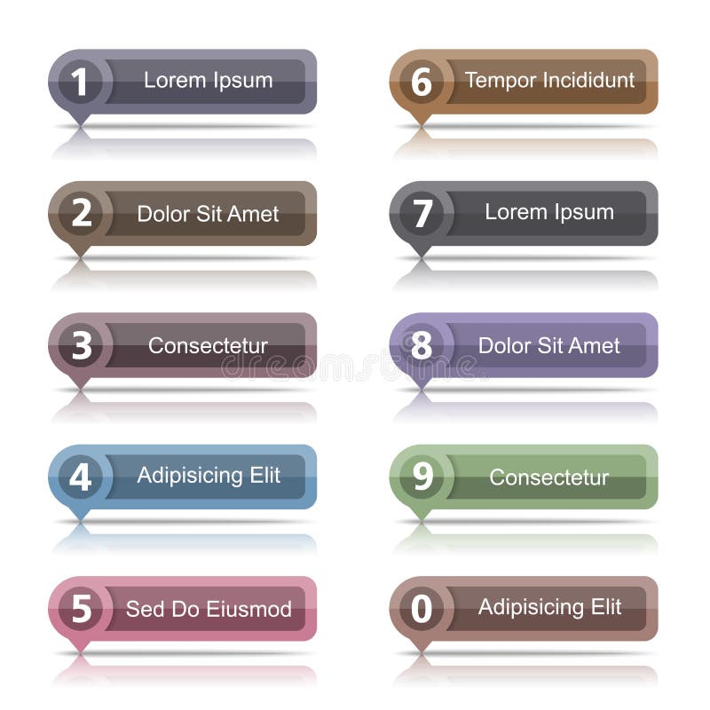 Design Elements with Numbers Stock Vector - Illustration of element ...