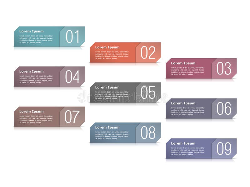 Design Elements with Numbers Stock Vector - Illustration of frame ...