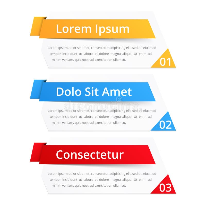 Design Elements with Numbers and Text Stock Vector - Illustration of ...