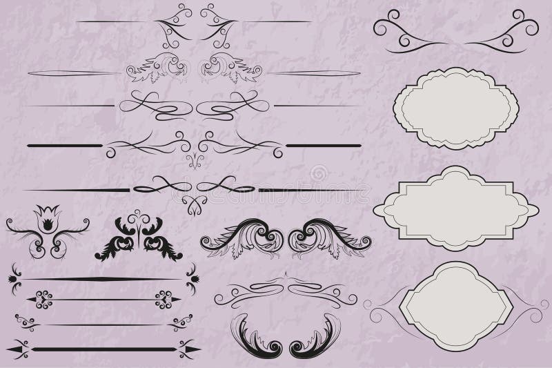 Design Elements and Page Decoration Stock Vector - Illustration of book ...