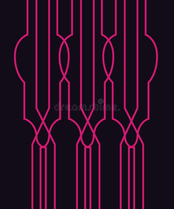 Design Elements Pink Black Lines Stock Illustration - Illustration of ...