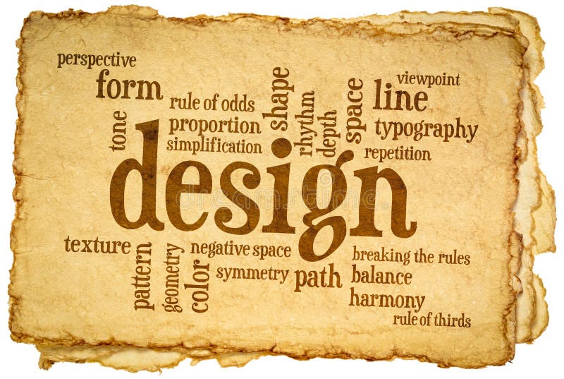 Design Elements and Rules Word Cloud Stock Illustration - Illustration ...