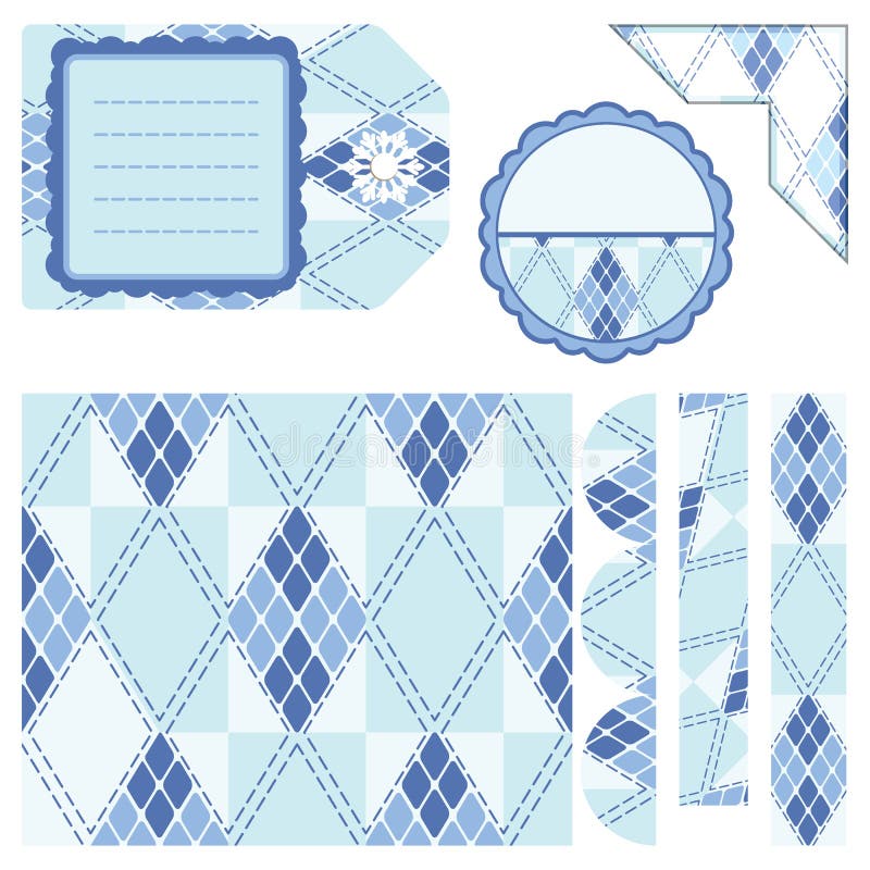 Scrapbook blue frame stock vector. Illustration of beautiful - 36008278