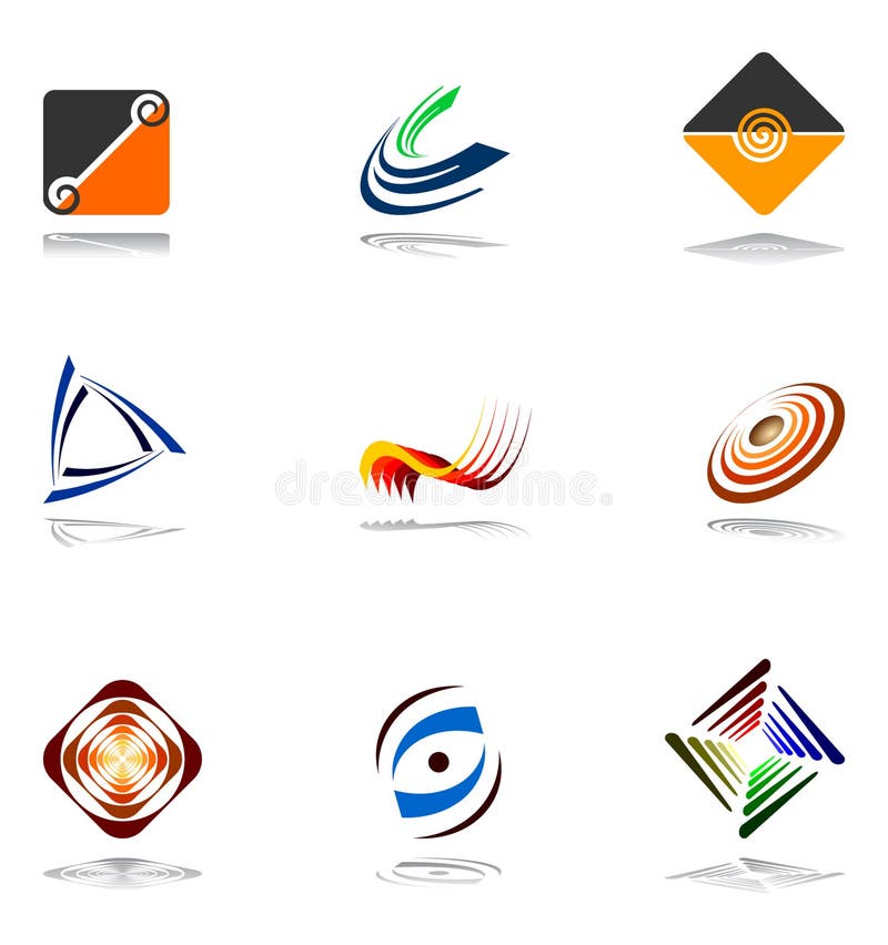 Logo Elements / Shapes Collection Stock Vector - Illustration of ...