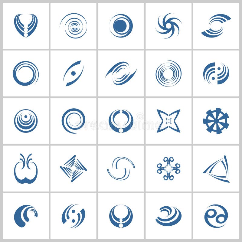 Design Elements Set. Abstract Icons Stock Vector - Illustration of ...