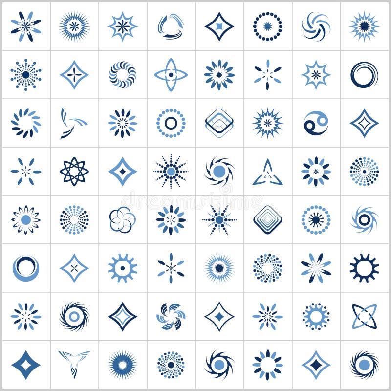 Blue icons stock illustration. Illustration of layout - 4305755