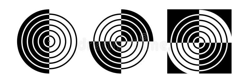 Design Elements Set. Abstract Circle Aiming Target Pattern Stock Vector ...