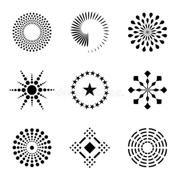 Design Elements Set. Abstract Dots Icons Stock Vector - Illustration of ...