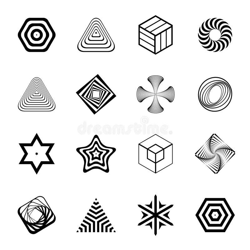 Design Elements Set. Abstract Geometric Icons Stock Vector ...