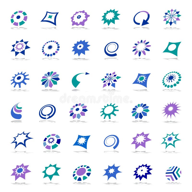 Design Elements Set. Abstract Icons Stock Vector - Illustration of ...
