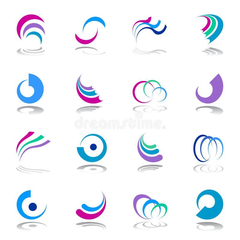 Design Elements Set. Abstract Icons Stock Vector - Illustration of ...